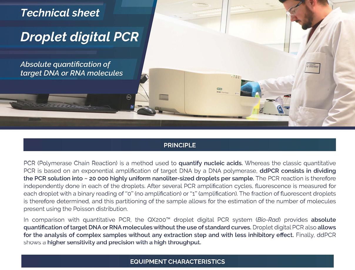 Digital Droplet PCR (ddPCR) | Quality Assistance Digital Droplet PCR (ddPCR) | Quality Assistance